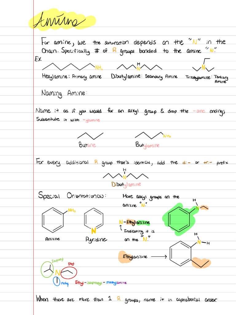 Organic Chemistry Amine | PDF | Amine | Organic Chemistry
