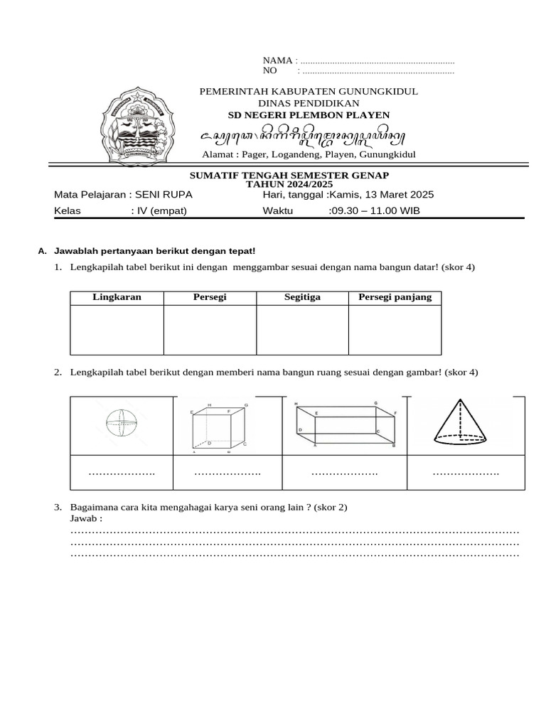 STS Seni Rupa SEM 2 | PDF