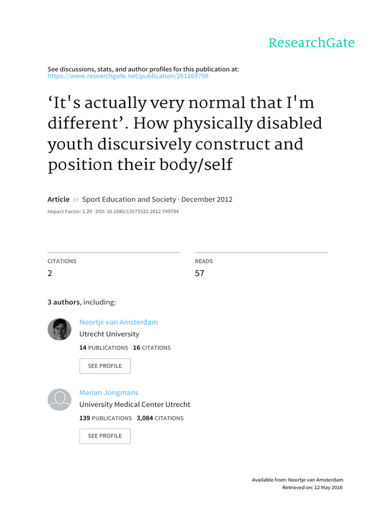 Document | PDF | Disability | Discourse