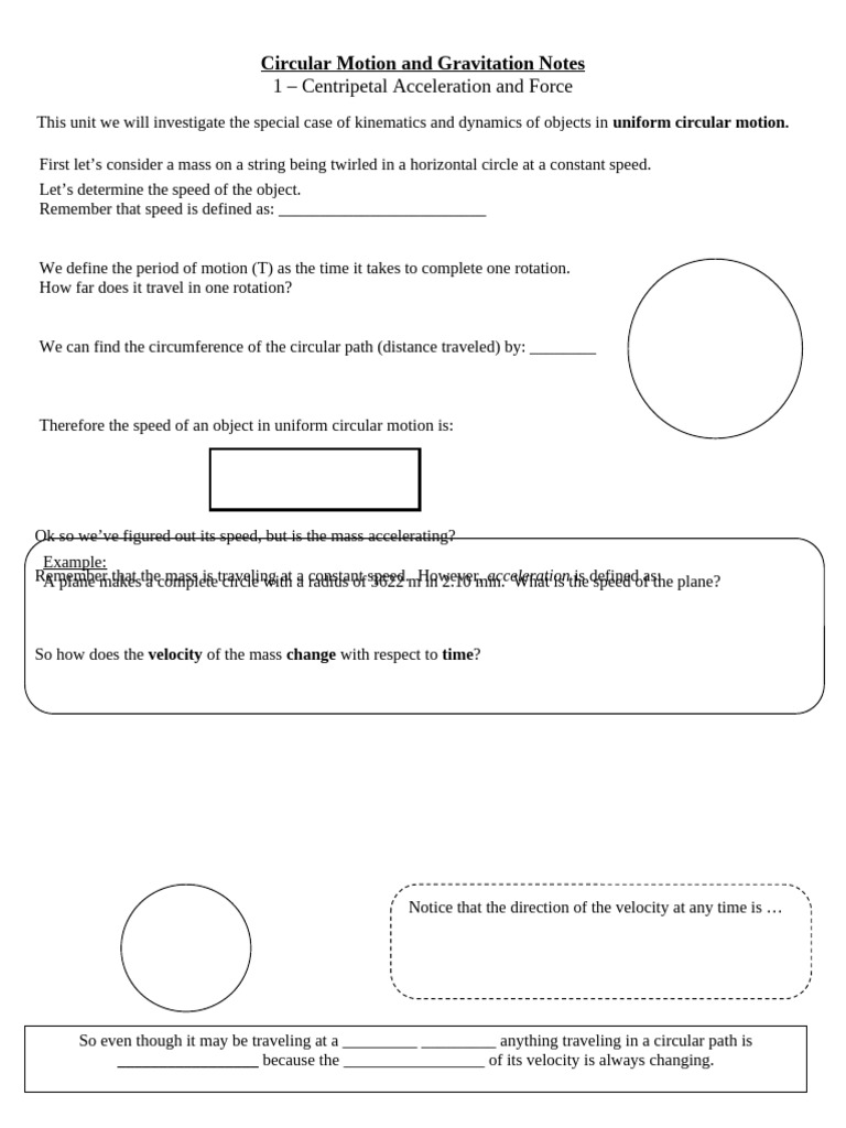 Circular Motion and Gravitation Overview | PDF | Acceleration | Force
