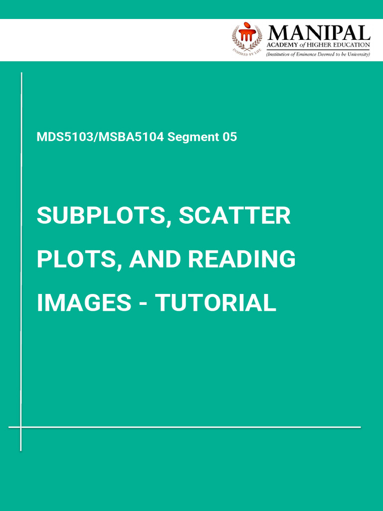 RM-Subplots, Scatter Plots and Reading Image – Tutorial | PDF | Scatter Plot | Computer Programming