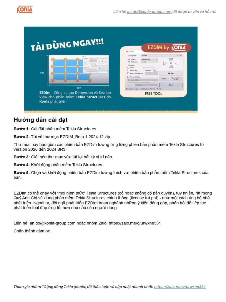 KONIA - EZDIM Tinh Nang Va HDSD | PDF