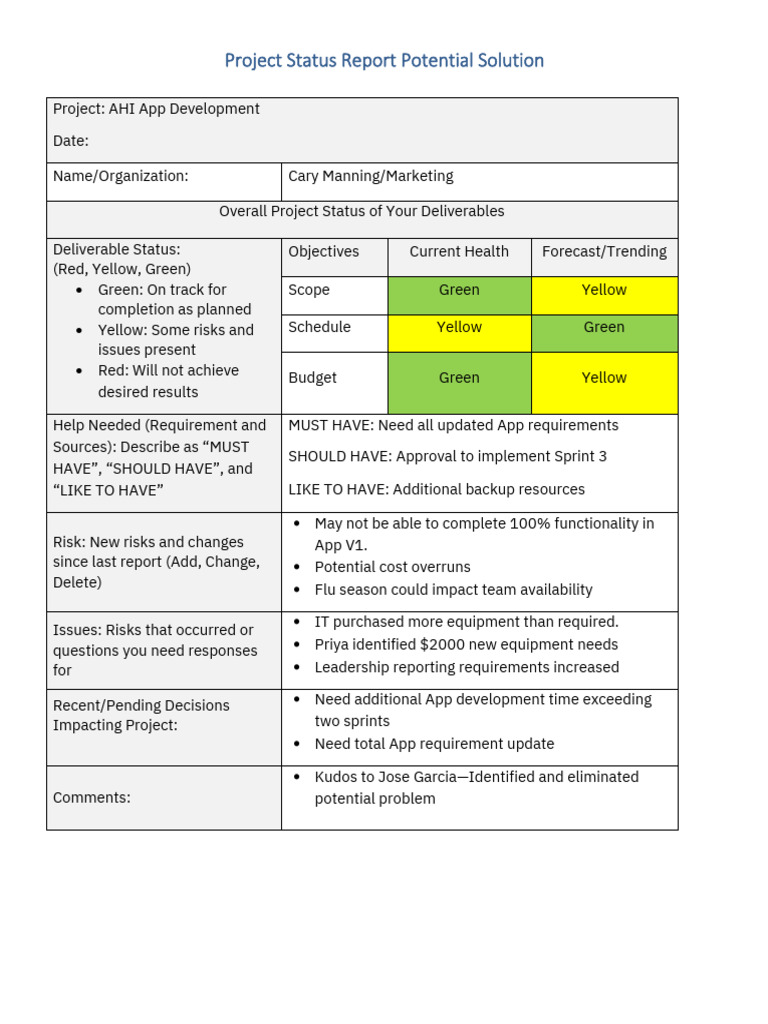 AHI App Development Status Report | PDF