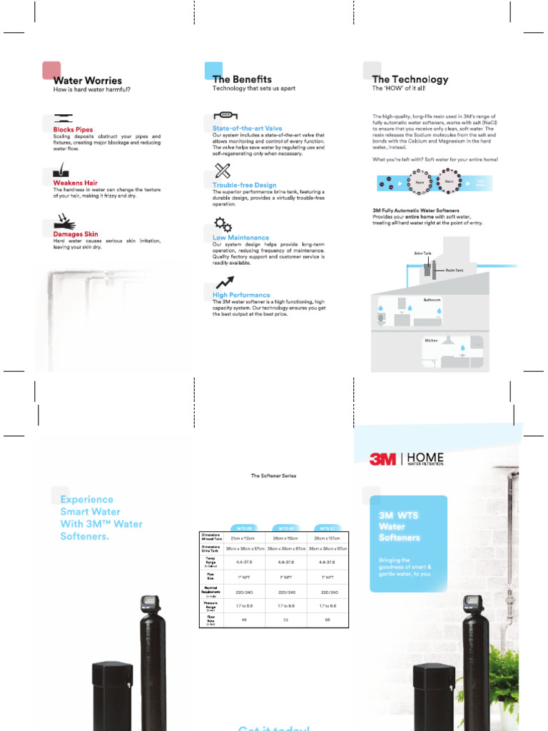 3M WTS Water Softener Brochure | PDF