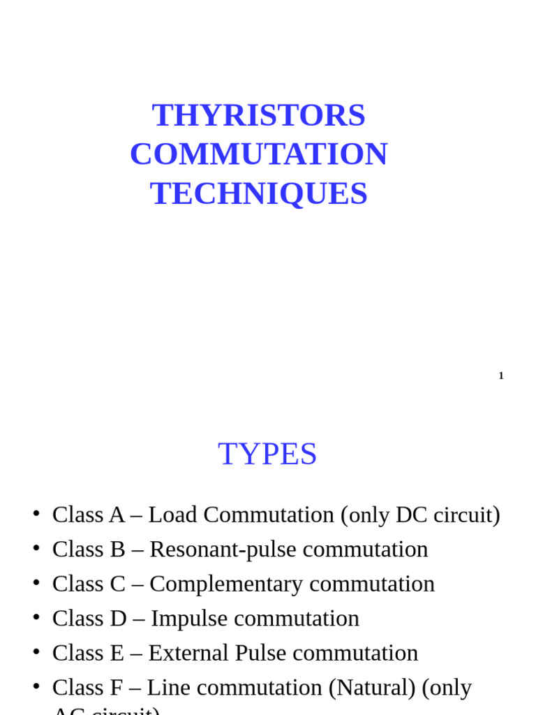 Thyristor Commutation Techniques Guide | PDF