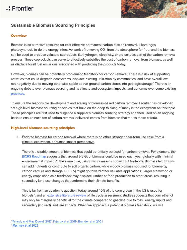 biomass-sourcing-principles | PDF | Forests | Carbon Sequestration
