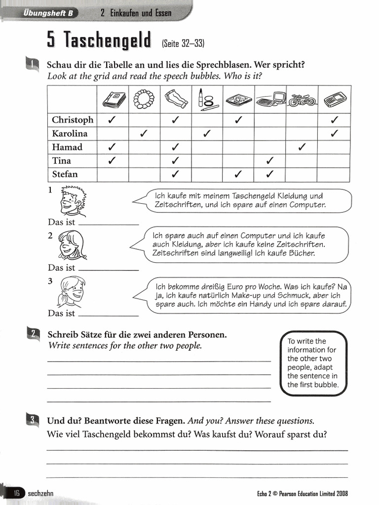 Echo 2 and EE2 WS Taschengeld | PDF