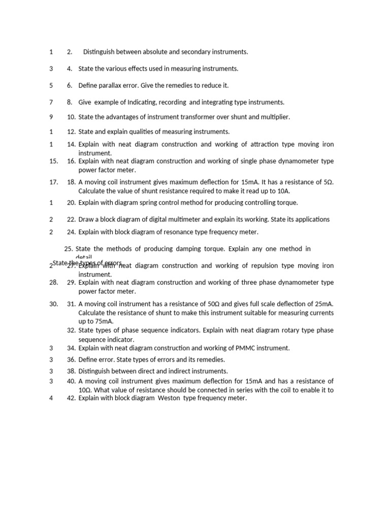 ELECTRICAL&ELECTRONICS MEASUREMENT | PDF