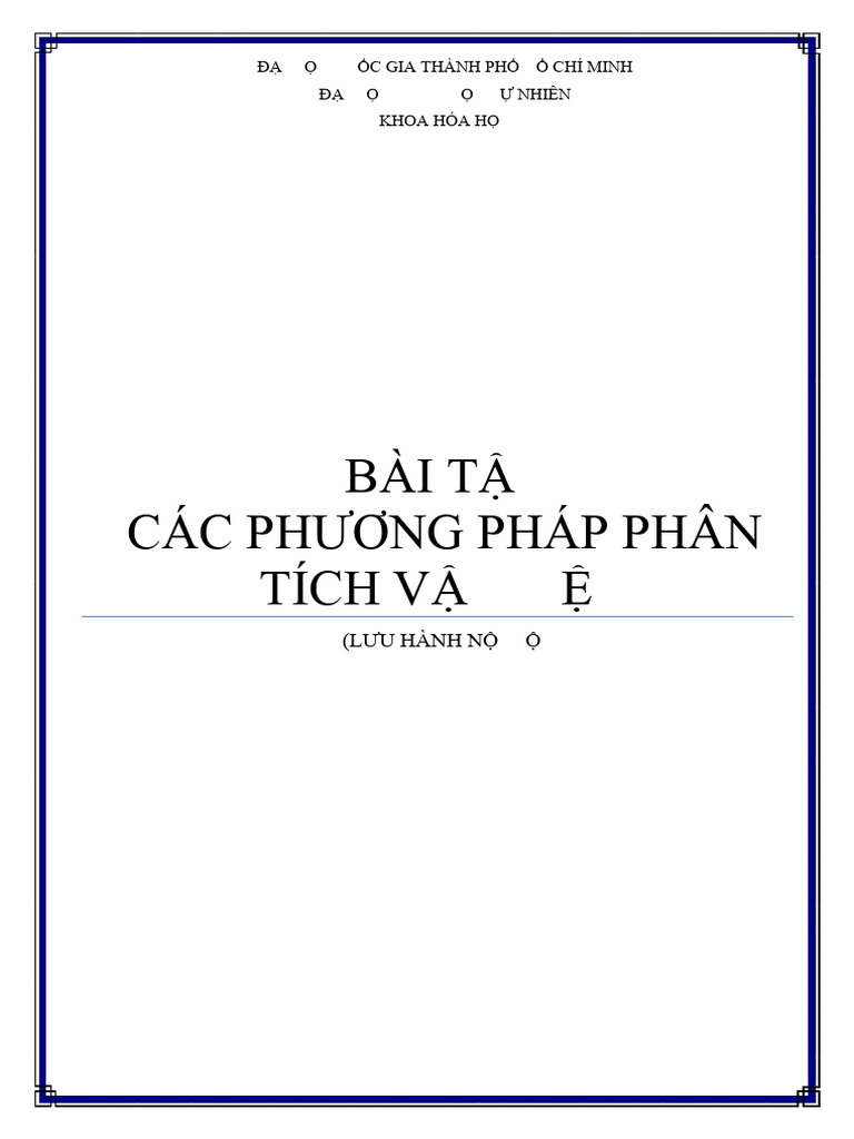Bai Tap Phan Tich Vat Lieu 2021 | PDF