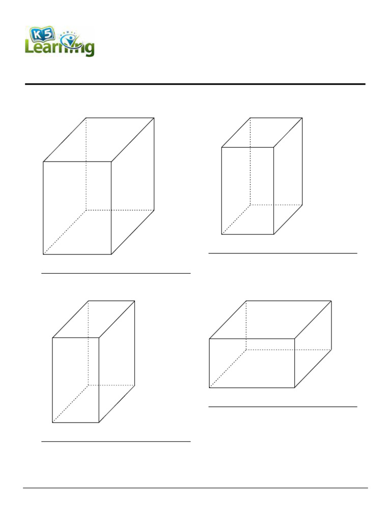 Grade 6 Rectangular Prism Volume Surface Area F | PDF