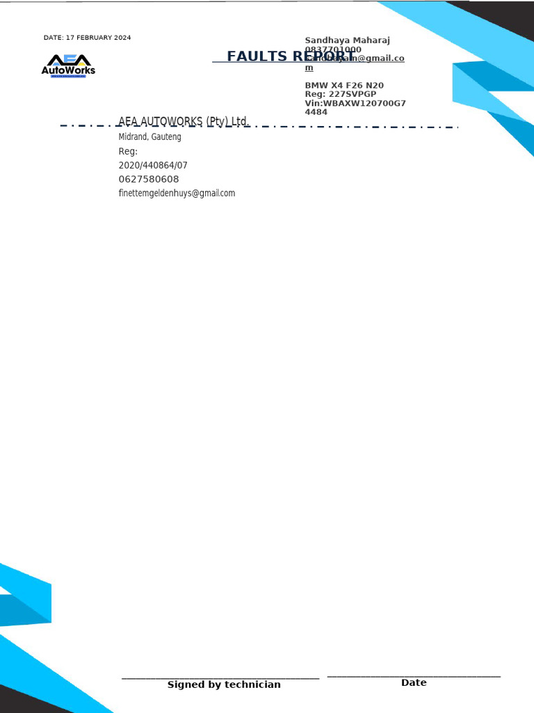 AEA Faults Report | PDF