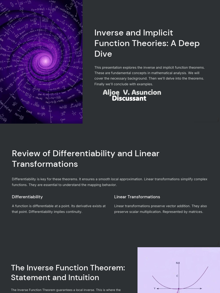 Inverse and Implicit Function Theories A Deep Dive | PDF | Function ...