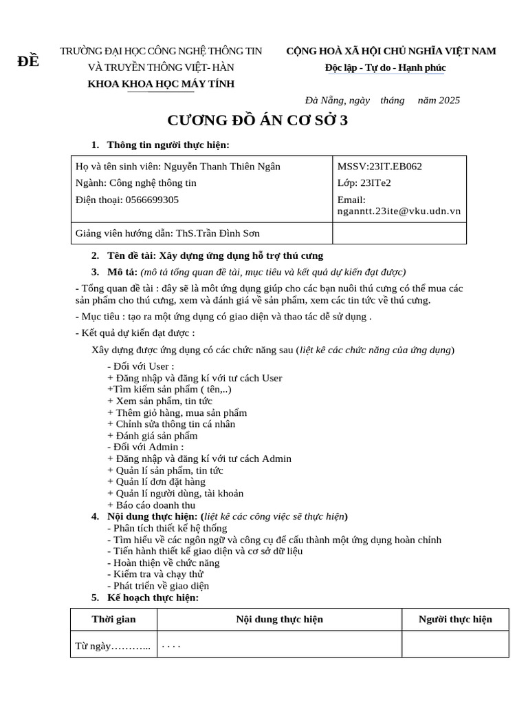 KHMT_De_Cuong_Do_An_Template_update-2024 | PDF