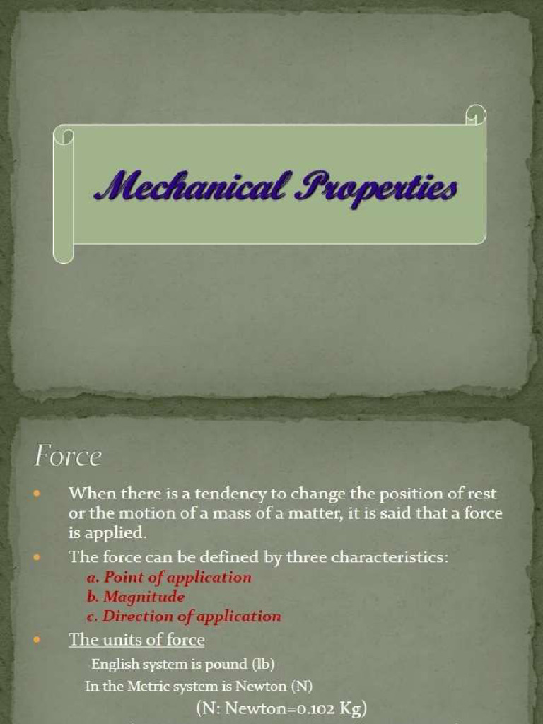 Mechanical Properties 1 | PDF