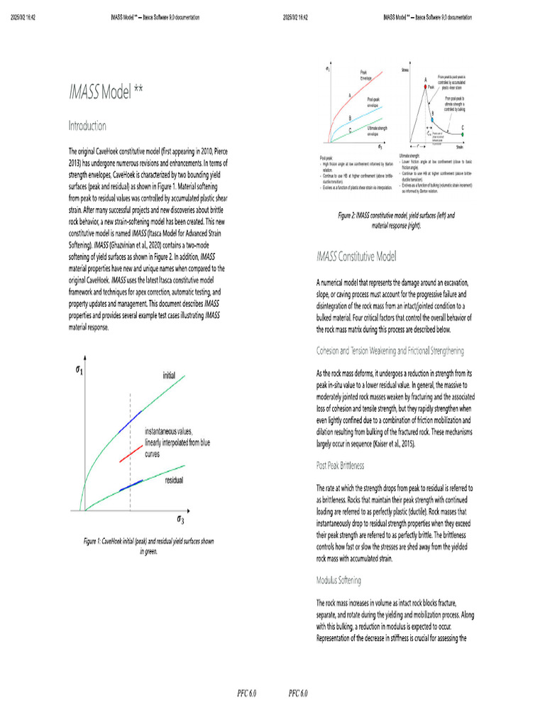 IMASS Model - Itasca Software 9.0 Documentation | PDF