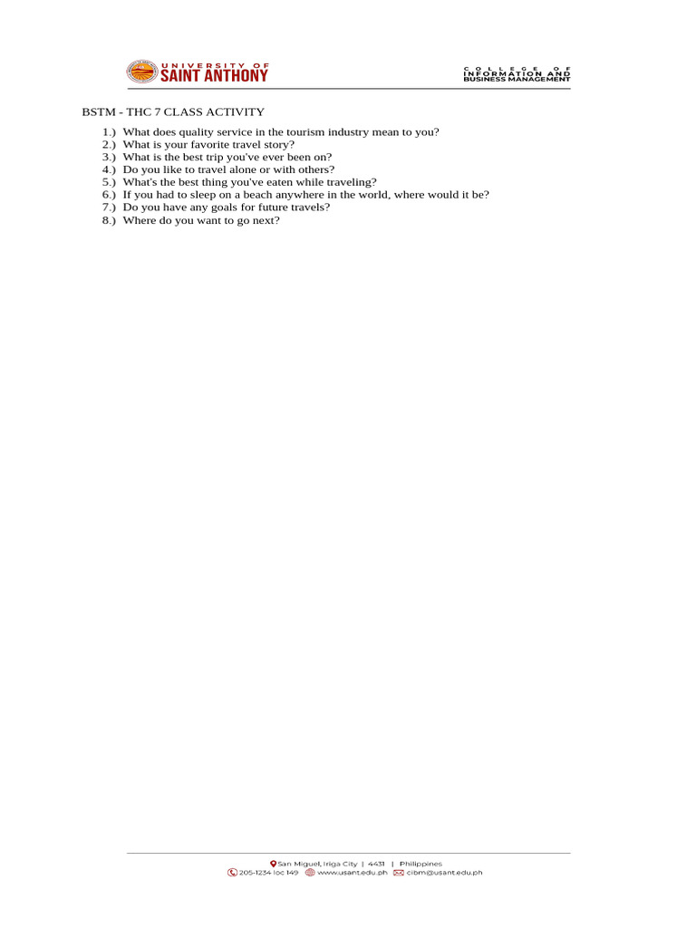 BSTM HPC 7 Class Activity | PDF