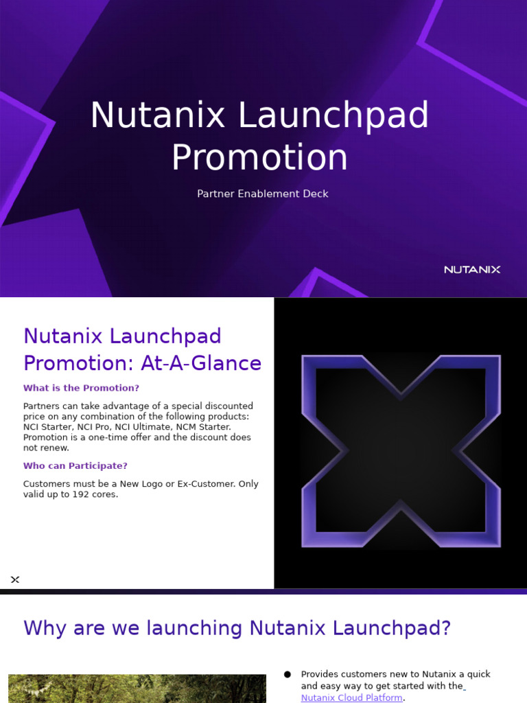 Nutanix Launchpad Promotion Partner Enablement Deck | PDF | Computing