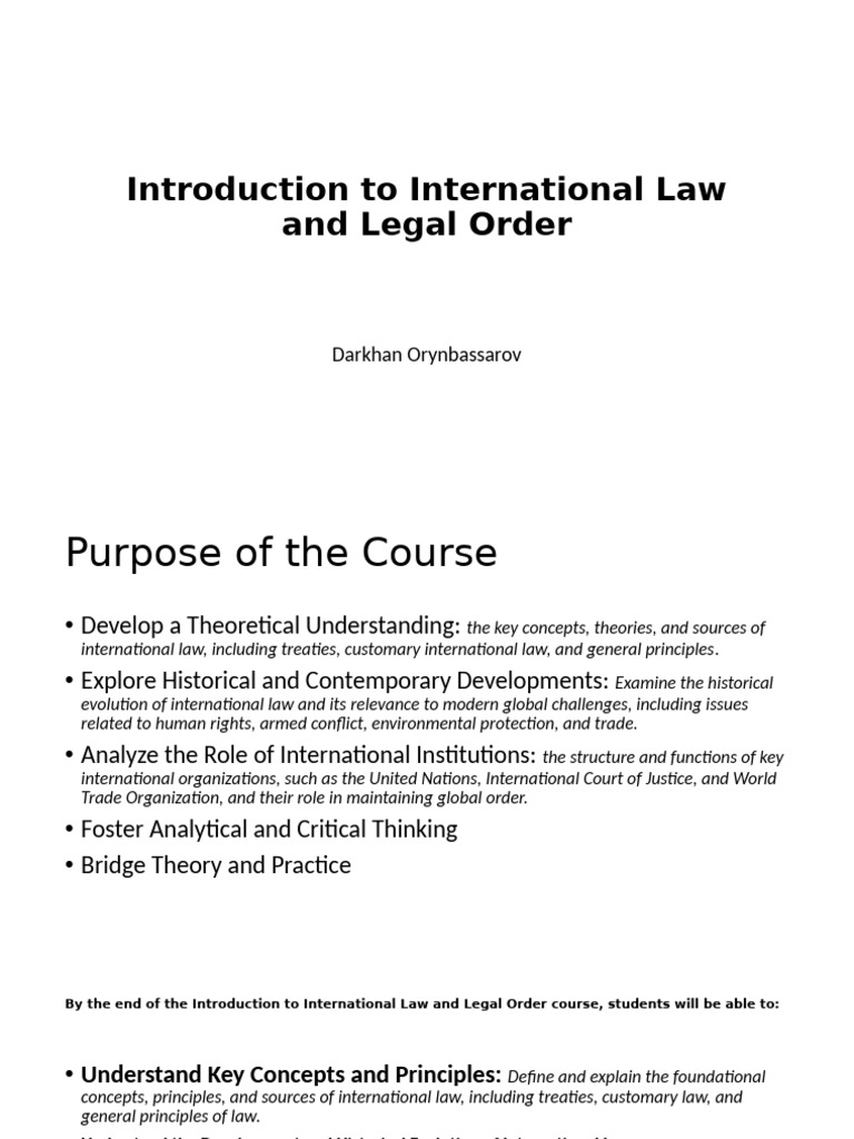Introduction to the Course (3) | PDF | International Law | Human Rights