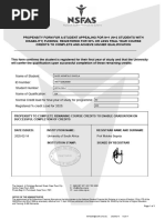 Nsfas Propensity Letter Generic 1 | PDF