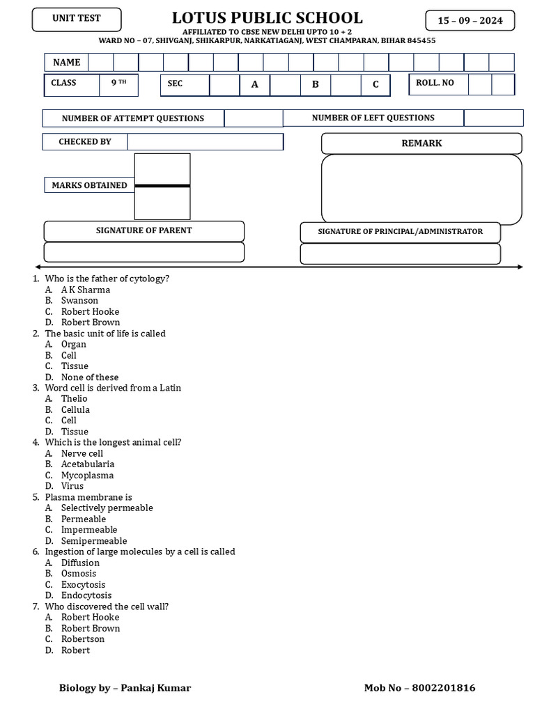 Set - 02 Cell + Plant Tissue + Epithelium + Muscular Tissue | PDF ...
