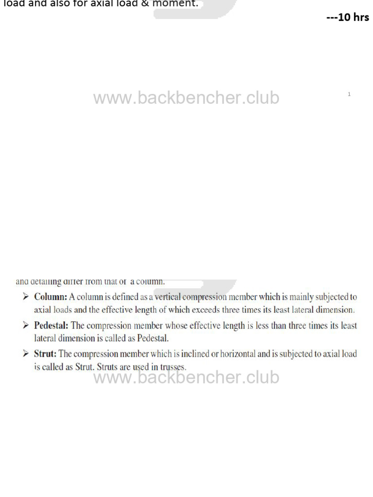 RCC Module-5 Backbencher.club | PDF | Continuum Mechanics | Civil Engineering