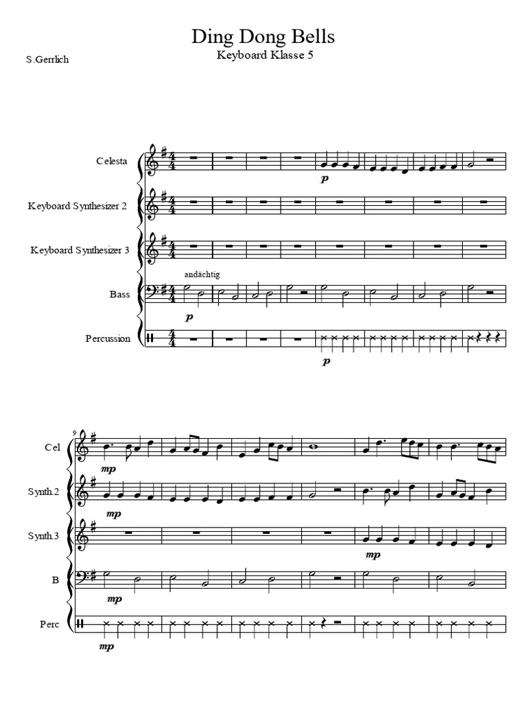 DIng Dong Pells Score | PDF | Music Industry | Musicology