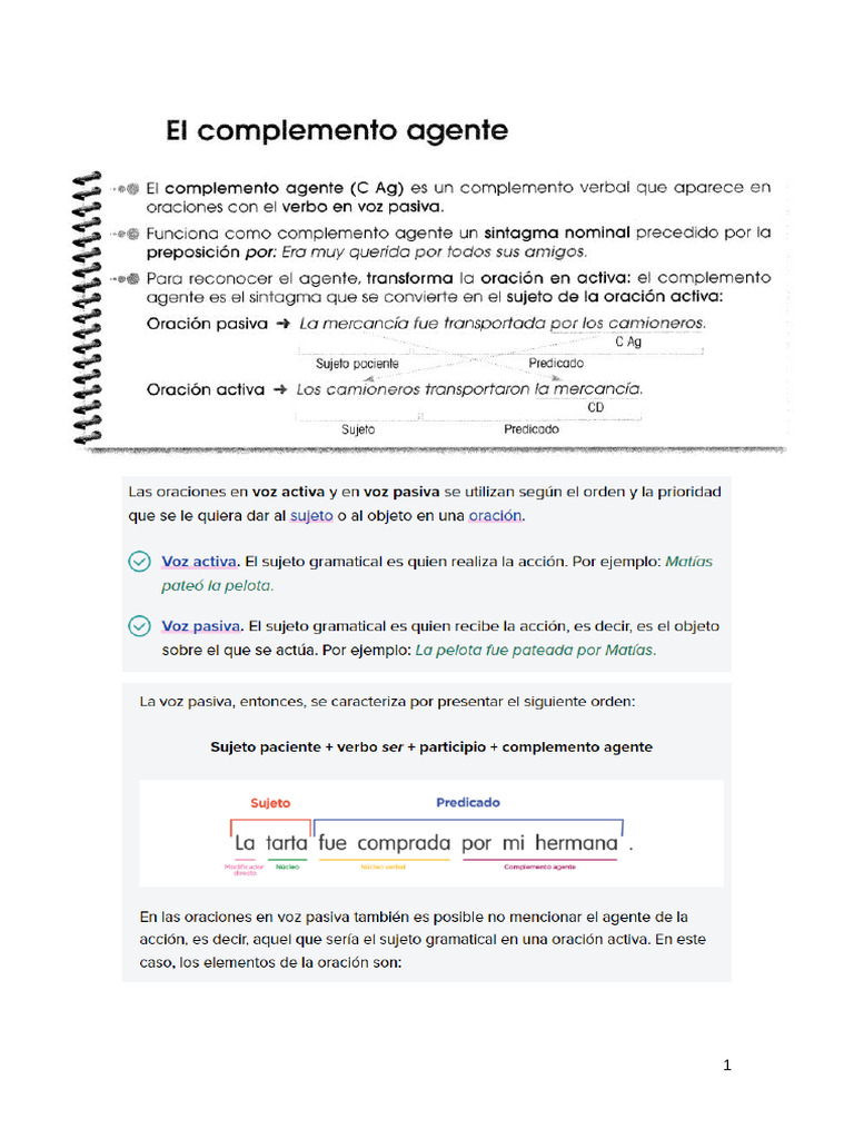 El Complemento Agente | PDF