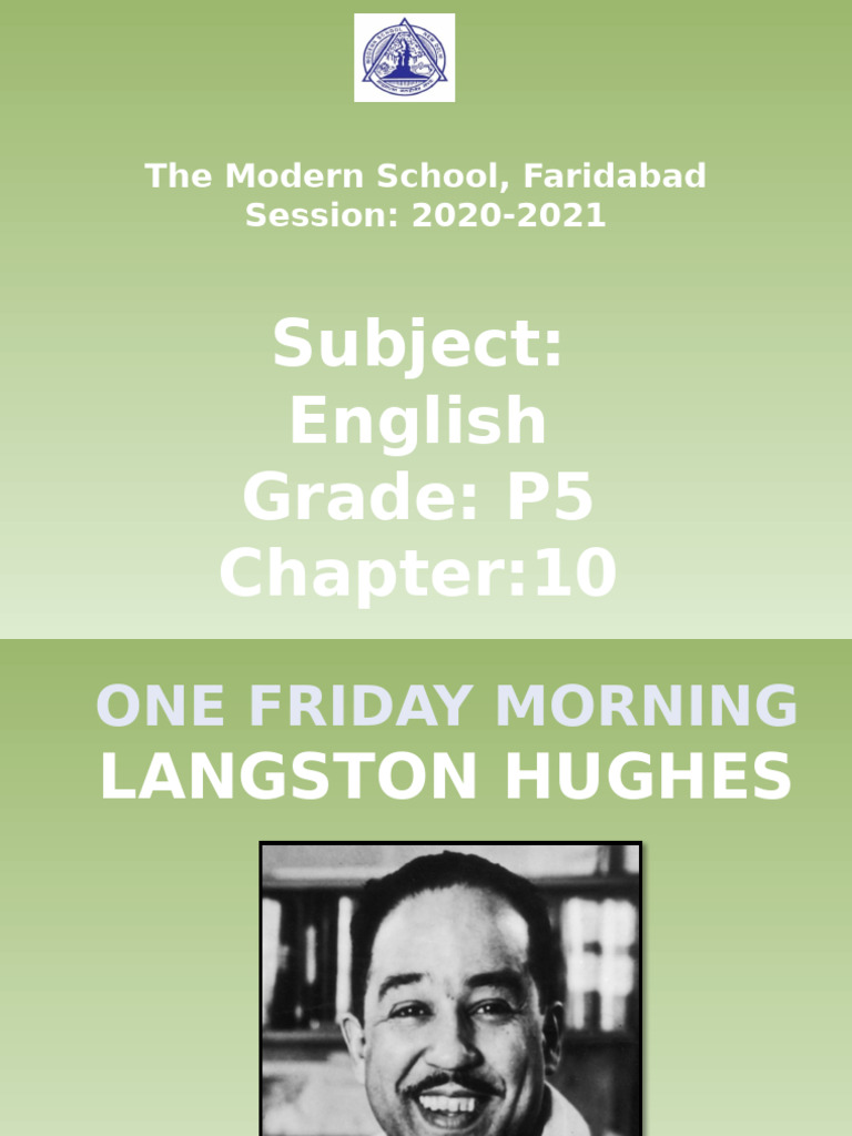 One Friday Morning PPT Grade P5 Jatin Dev Bhatia | PDF