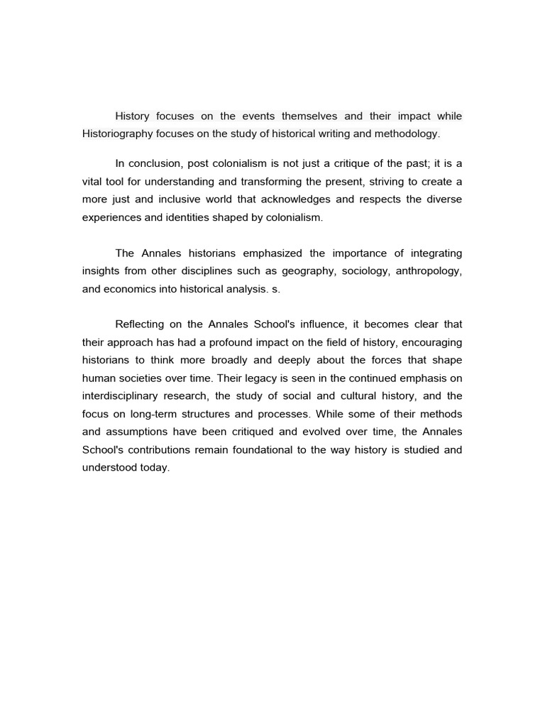 Understanding Historiography and Annales School | PDF