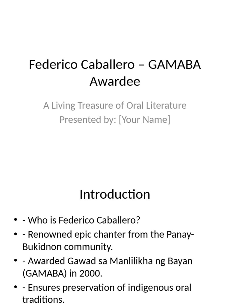 Federico Caballero Presentation | PDF