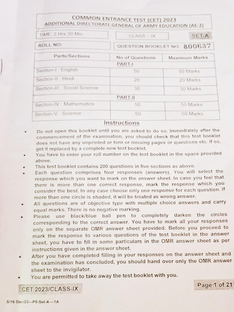 Rms 9th Dec 2023 Ans Keys | PDF
