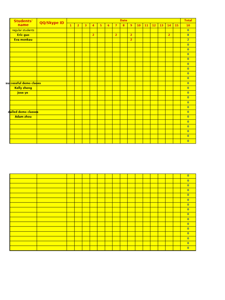 Teacher's Class Record | PDF