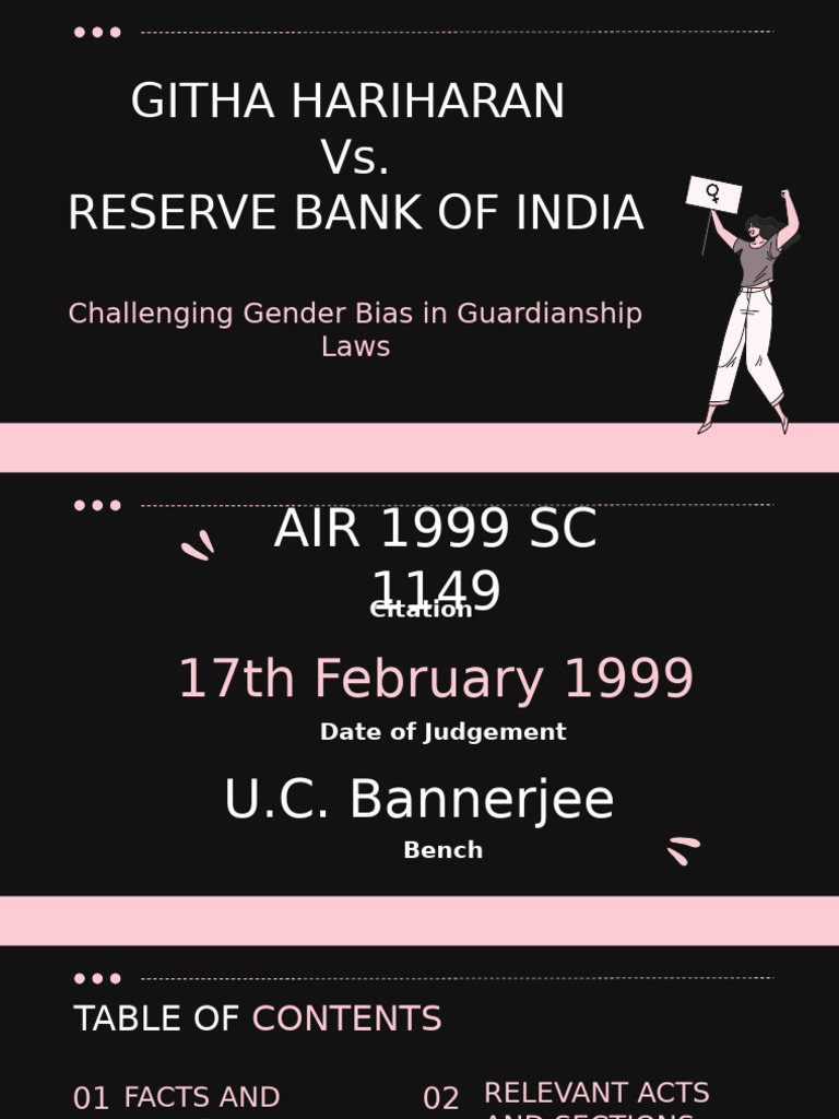 Githa Hariharan vs. Reserve Bank of India | PDF | Government | Human Rights
