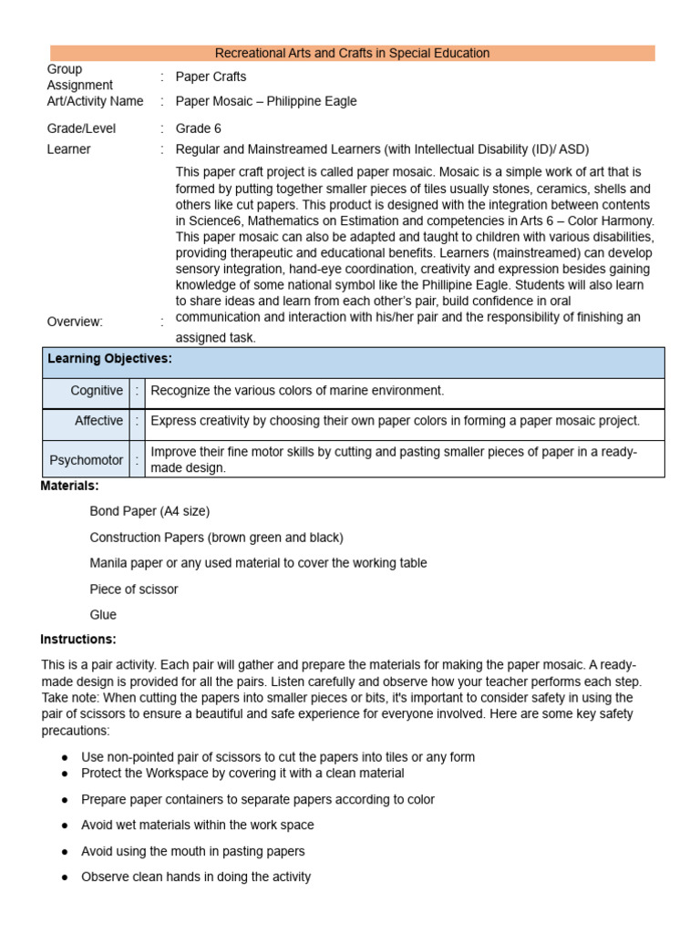 paper mosaic | PDF | Learning | Cognition