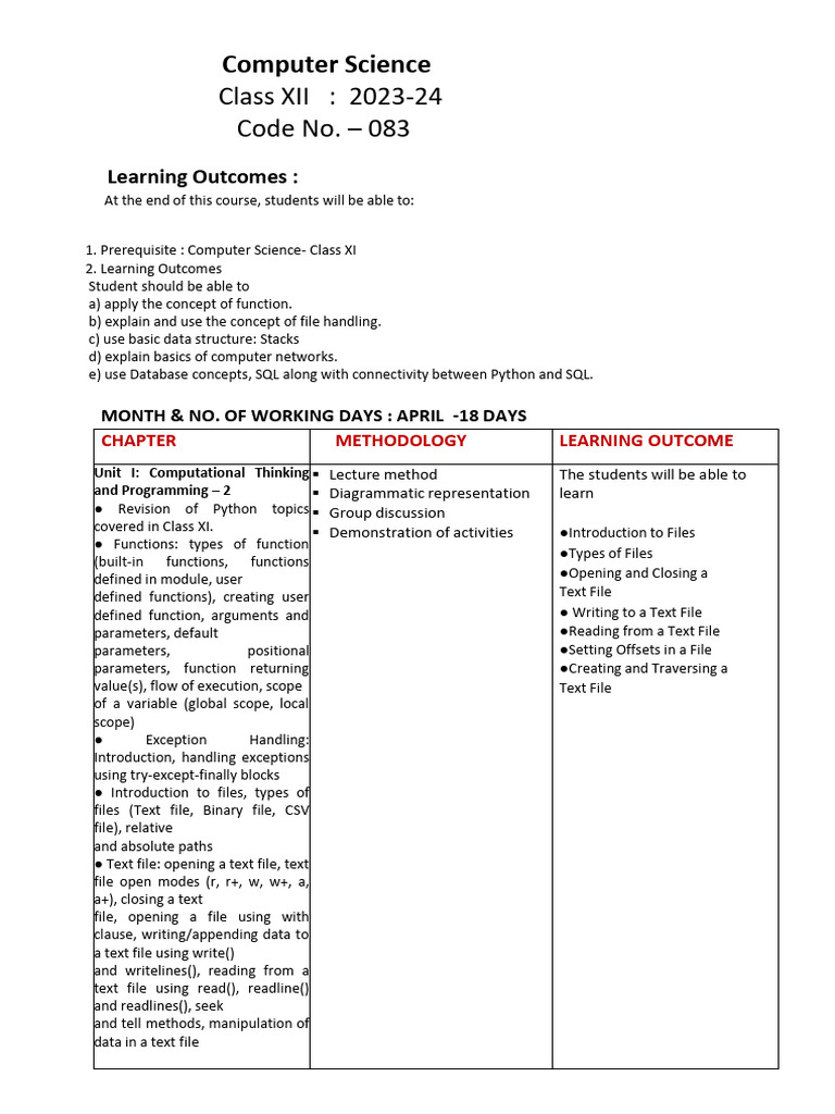 CLASS XII | PDF | Computer Network | Relational Model