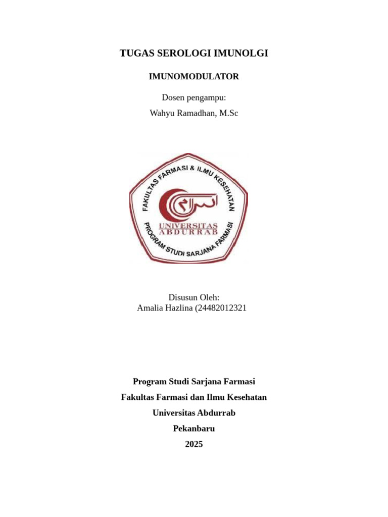 Imunomodulator: Pengertian dan Mekanisme | PDF