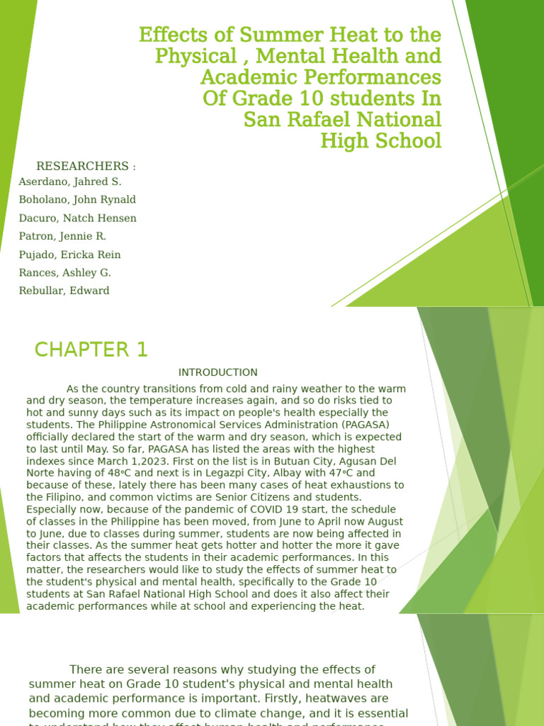 Grade 10 Research Presentation 1 | PDF | Heat Wave | Climate Change