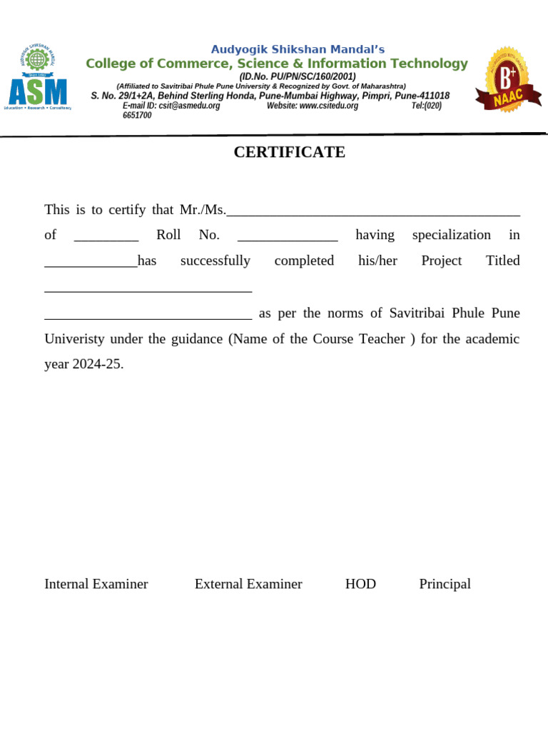 Project Completion Certificate Template Pdf