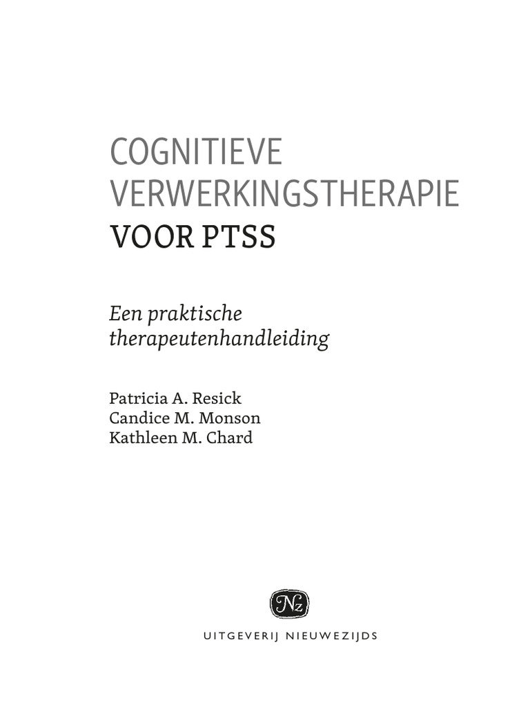 Cognitieve Verwerkingstherapie - Resick, Monson & Chard LEESFRAGMENT | PDF