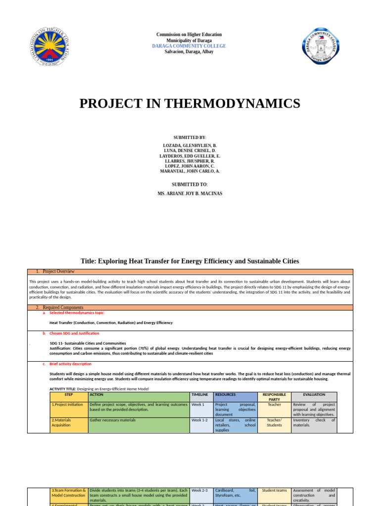 Project in Thermodynamics Table 2 | PDF | Heat Transfer | Heat
