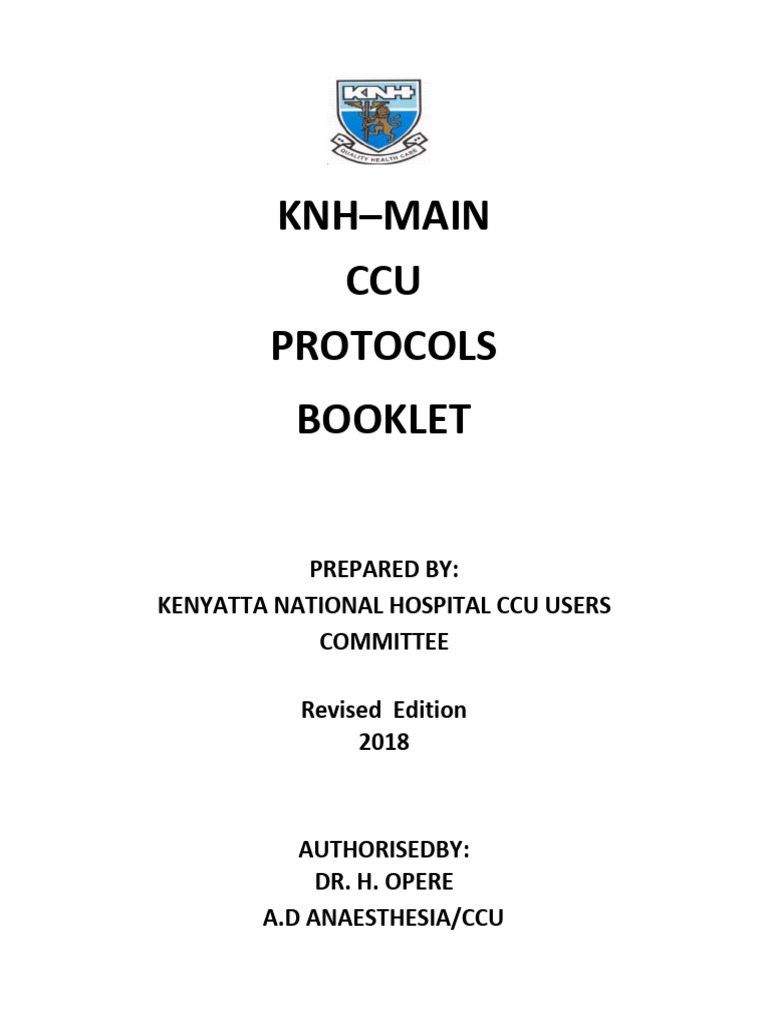 ICU PROTOCOL BOOKLET | PDF | Intensive Care Unit | Intensive Care Medicine
