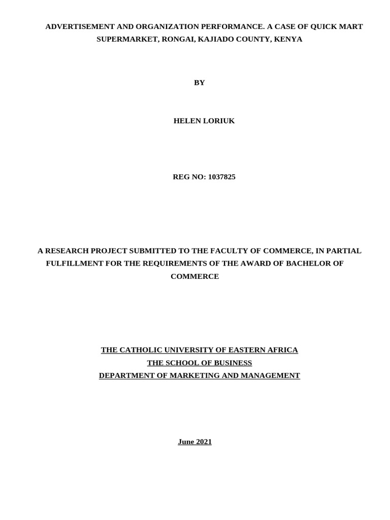 Research Project - Renalda. | PDF | Advertising | Sampling (Statistics)