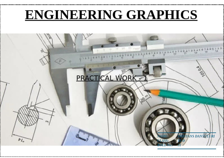 Engineering Graphics: Practical Work - 1 | PDF