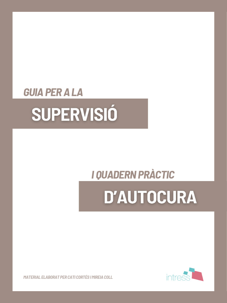 Quadern Supervisió I Autocura | PDF
