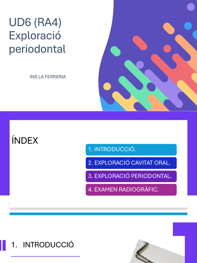 Ud6. Exploració Periodontal (1) | PDF