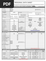 PERSONAL DATA SHEET PDS Editable | PDF | Government