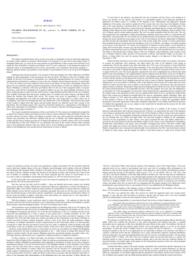 (CASES) Art. 3 - Sec. 6 | PDF | Habeas Corpus | Writ