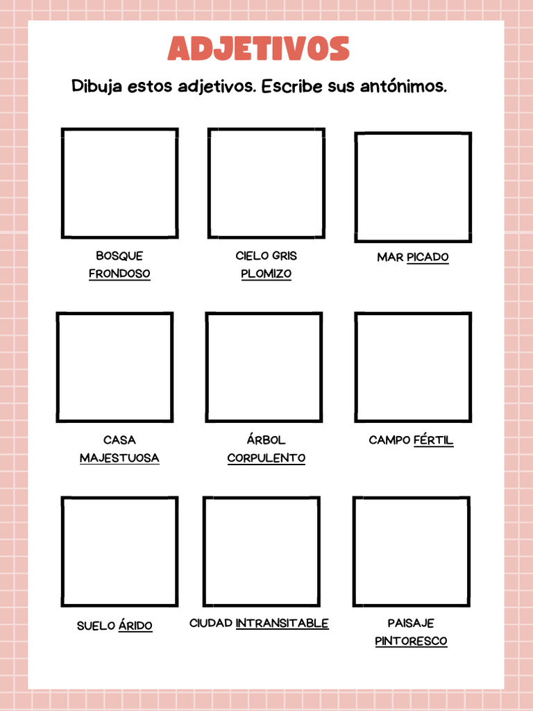 Adjetivos para Describir Un Paisaje - Deberes | PDF
