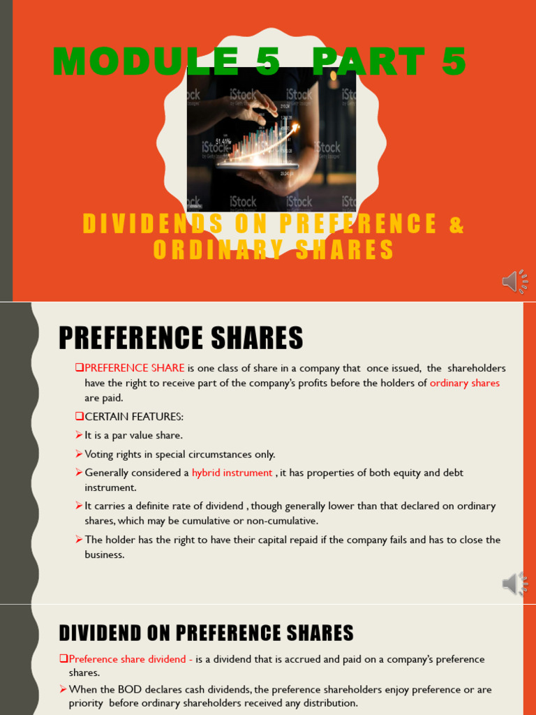 Dividends on Ordinary and Preference Shares | PDF | Preferred Stock ...