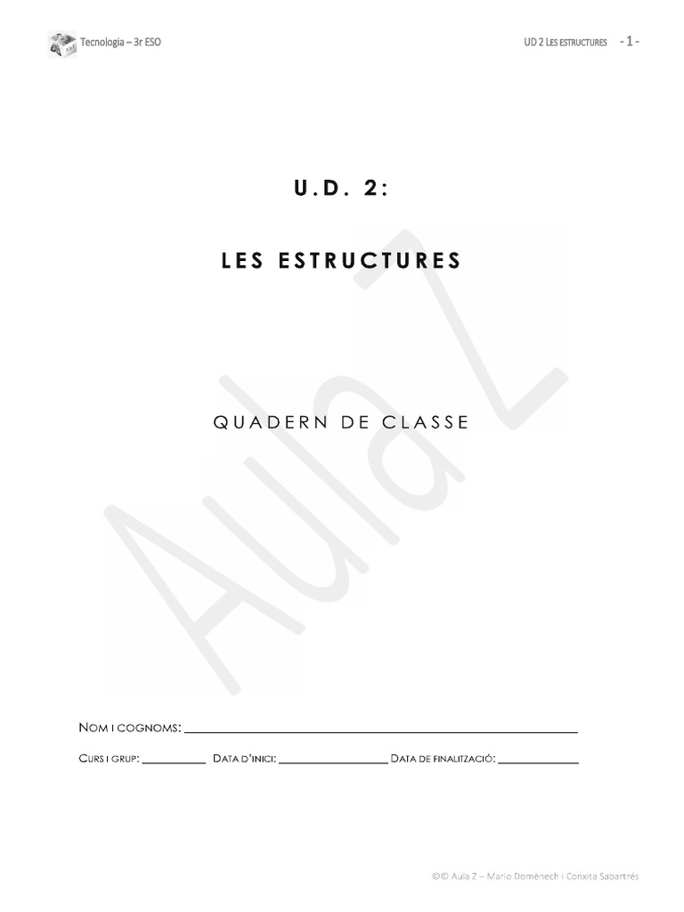 Estructures Quadern Classe | PDF